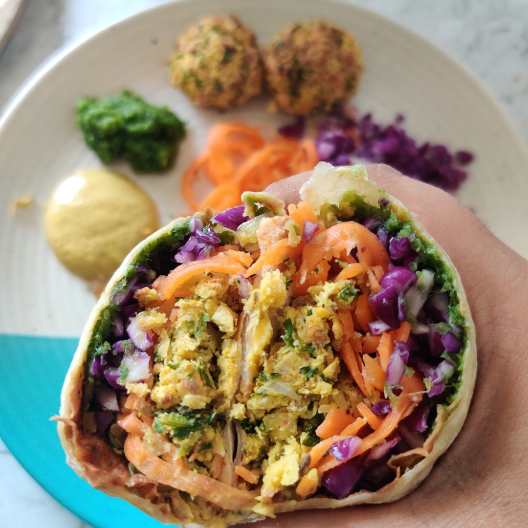 Falafel Roll Recipe — Roshni Sanghvi